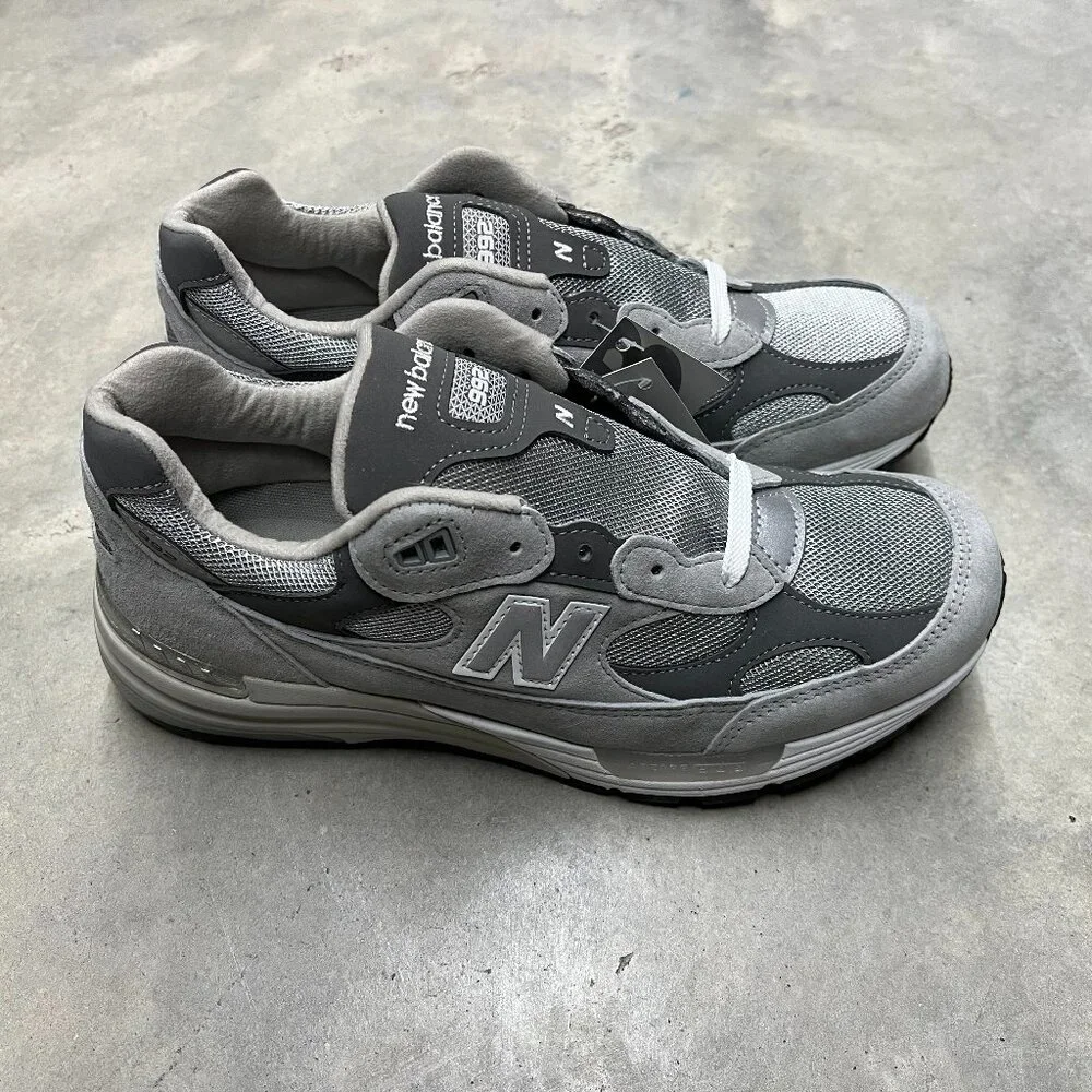 New Balance | Shoes | New Balance 992 Miusa Grey Silver Metallic Mens ...